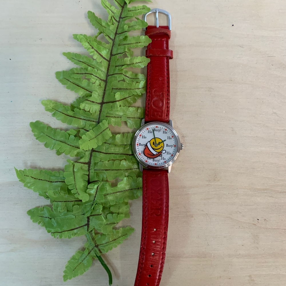 Vintage 1995 Joe Boxer Santa Smiley Face Watch - Gem